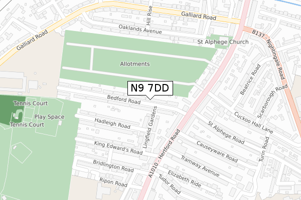 N9 7DD maps, stats, and open data