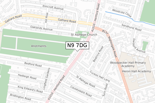 N9 7DG maps, stats, and open data