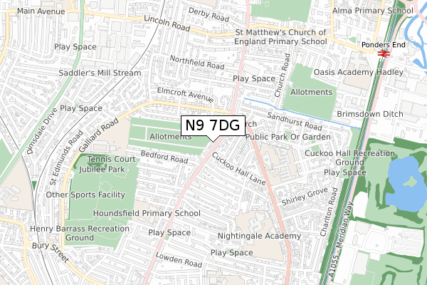 N9 7DG maps, stats, and open data