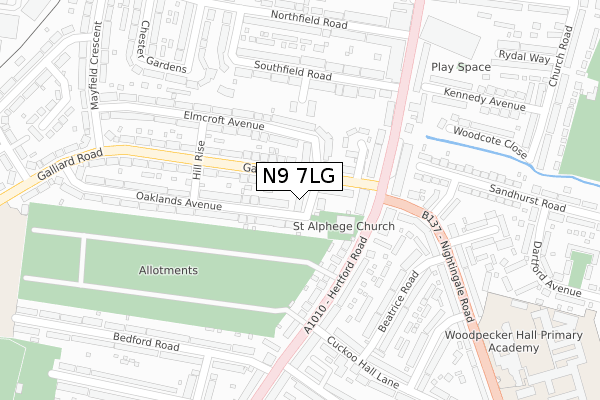 N9 7LG maps, stats, and open data