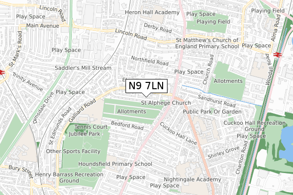 N9 7LN maps, stats, and open data