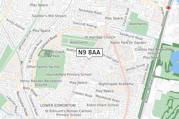 N9 8AA maps, stats, and open data