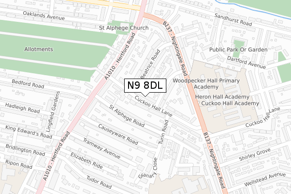 N9 8DL maps, stats, and open data