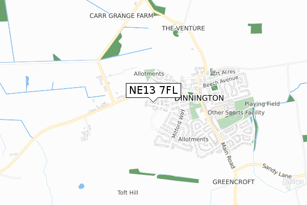 NE13 7FL maps, stats, and open data