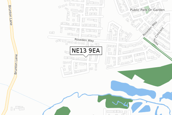 NE13 9EA maps, stats, and open data