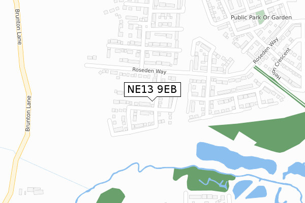 NE13 9EB maps, stats, and open data
