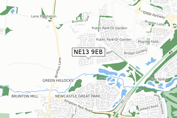 NE13 9EB maps, stats, and open data