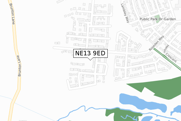 NE13 9ED maps, stats, and open data