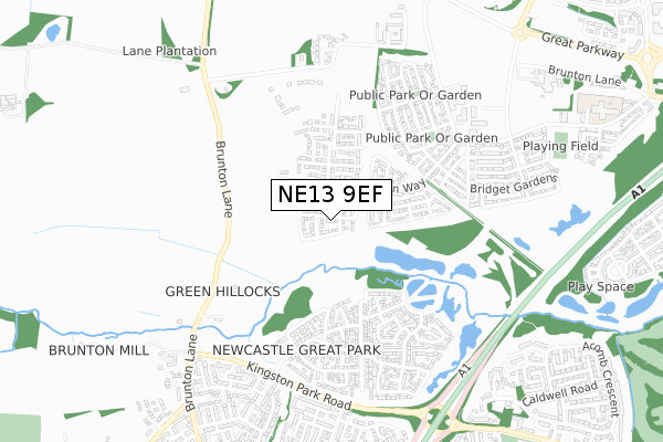 NE13 9EF maps, stats, and open data