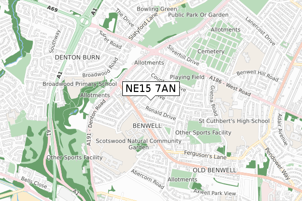 NE15 7AN maps, stats, and open data