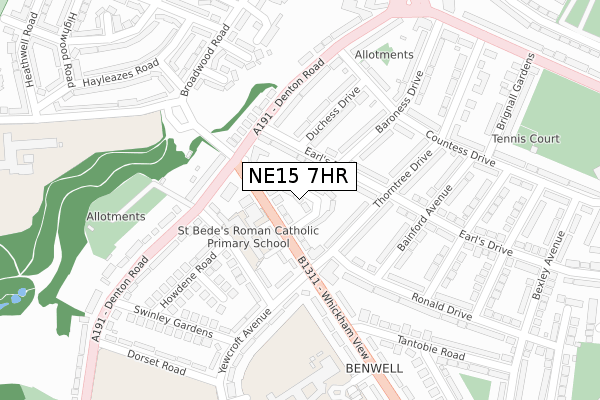 NE15 7HR maps, stats, and open data