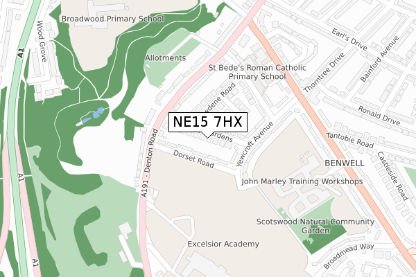 NE15 7HX maps, stats, and open data
