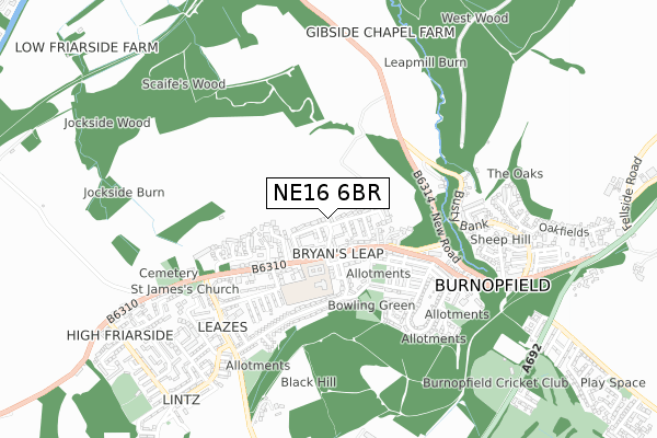 NE16 6BR maps, stats, and open data