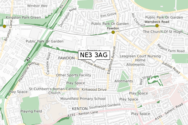NE3 3AG maps, stats, and open data