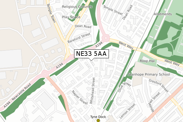 NE33 5AA maps, stats, and open data