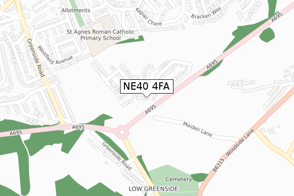 NE40 4FA maps, stats, and open data