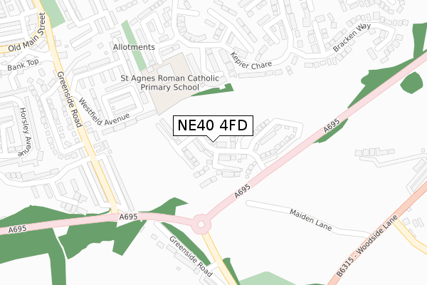 NE40 4FD maps, stats, and open data