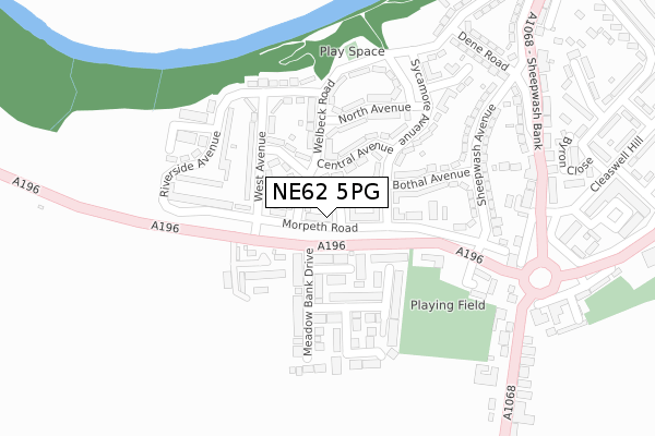 NE62 5PG maps, stats, and open data