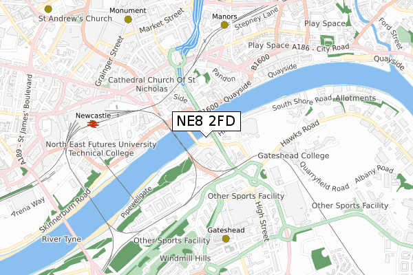 NE8 2FD maps, stats, and open data