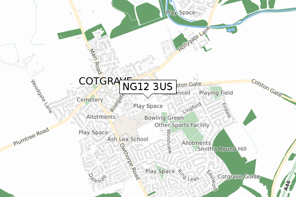 NG12 3US maps, stats, and open data