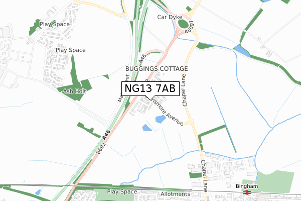 NG13 7AB maps, stats, and open data