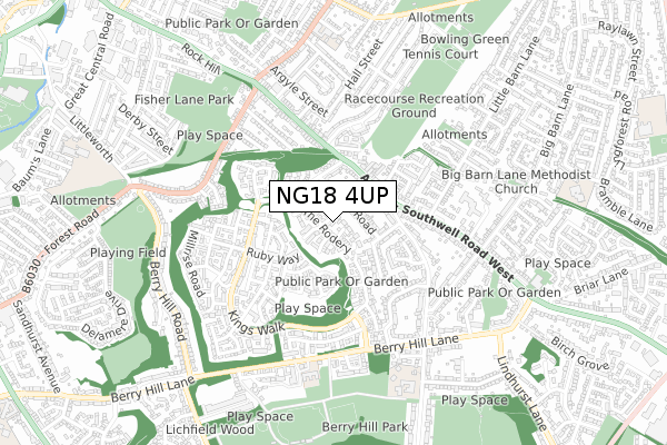 NG18 4UP maps, stats, and open data