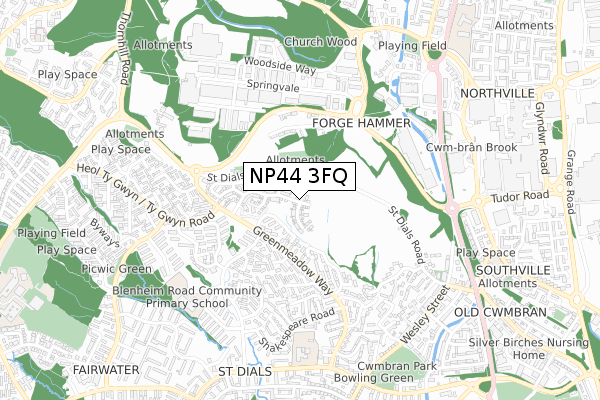 NP44 3FQ maps, stats, and open data