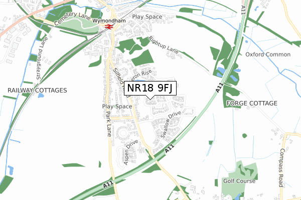 NR18 9FJ maps, stats, and open data