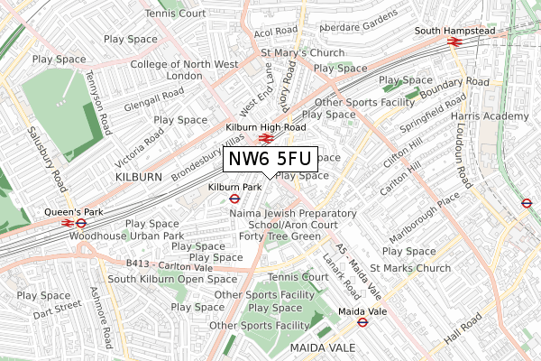 NW6 5FU maps, stats, and open data