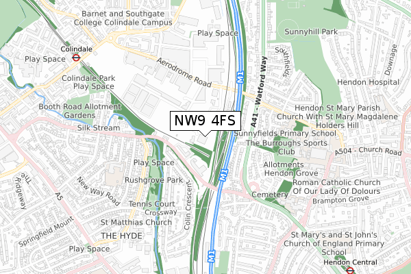 NW9 4FS maps, stats, and open data