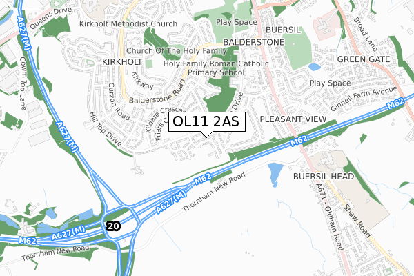 OL11 2AS maps, stats, and open data
