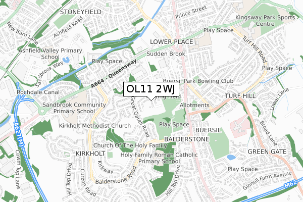 OL11 2WJ maps, stats, and open data
