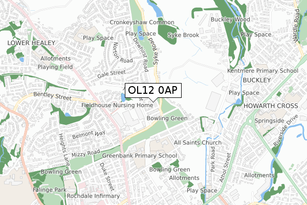 OL12 0AP maps, stats, and open data