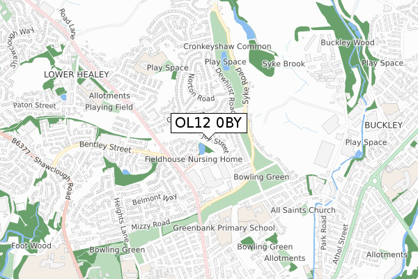 OL12 0BY maps, stats, and open data