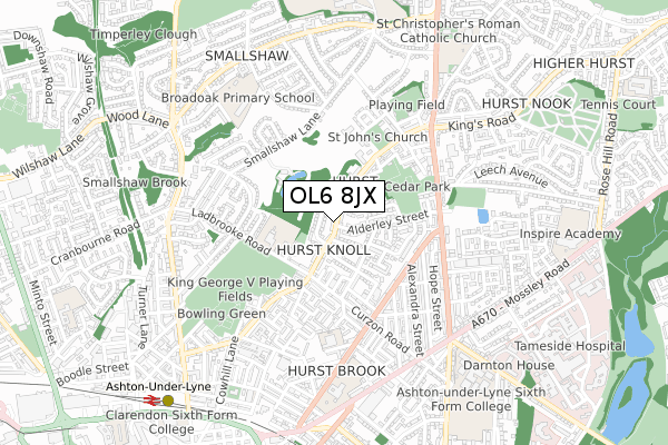 OL6 8JX maps, stats, and open data