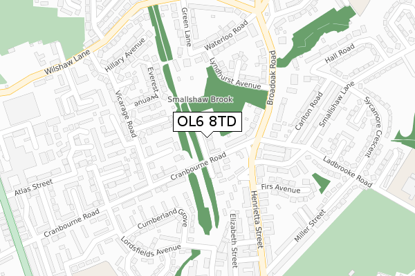 OL6 8TD maps, stats, and open data