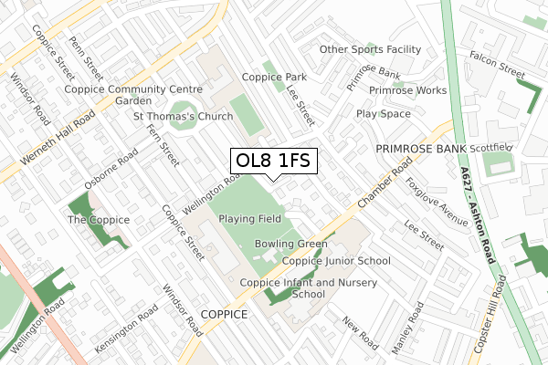 OL8 1FS maps, stats, and open data