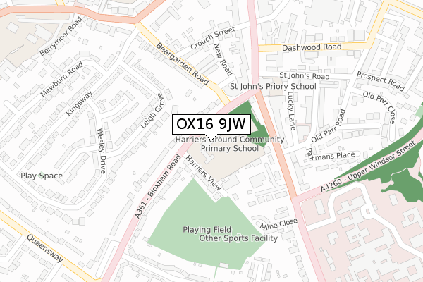 OX16 9JW open data dashboard