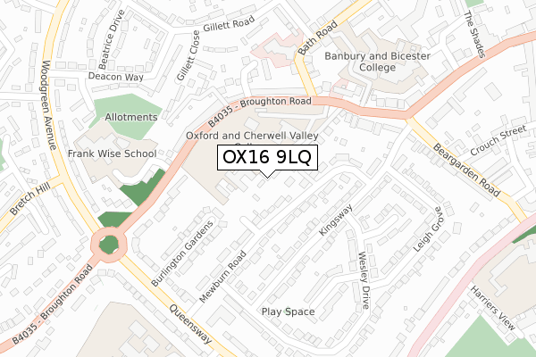 OX16 9LQ (Berrymoor Road) open data dashboard