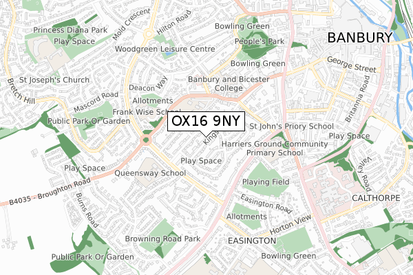 OX16 9NY (Kingsway) open data dashboard