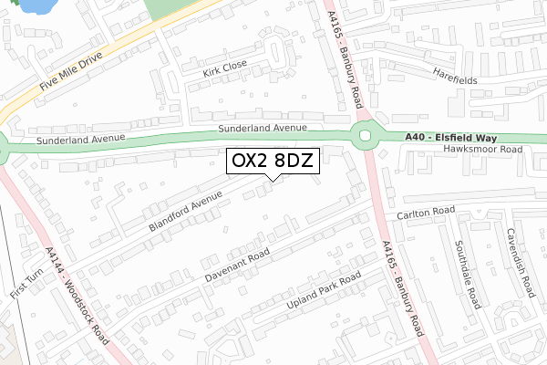 OX2 8DZ (Blandford Avenue) open data dashboard