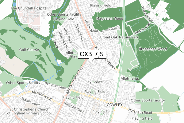 OX3 7JS open data dashboard