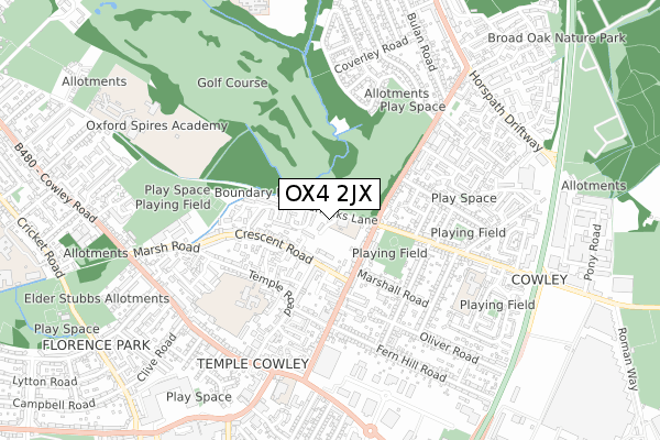 OX4 2JX (William Morris Close) open data dashboard