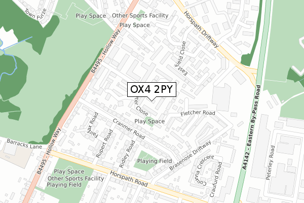 OX4 2PY (James Wolfe Road) open data dashboard