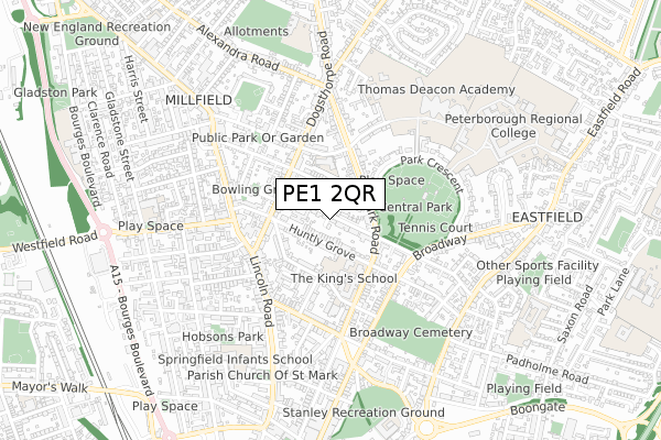 PE1 2QR maps, stats, and open data