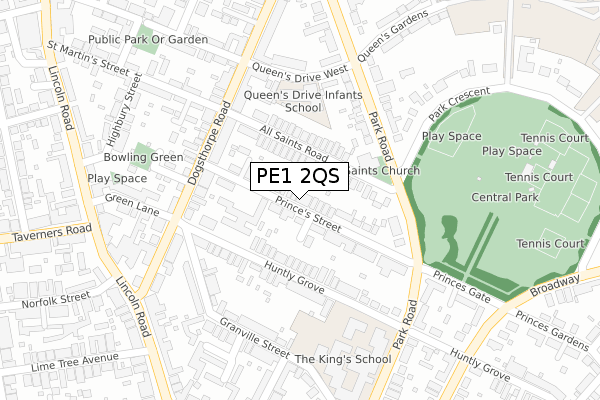 PE1 2QS maps, stats, and open data