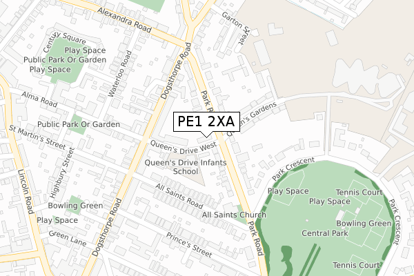 PE1 2XA maps, stats, and open data