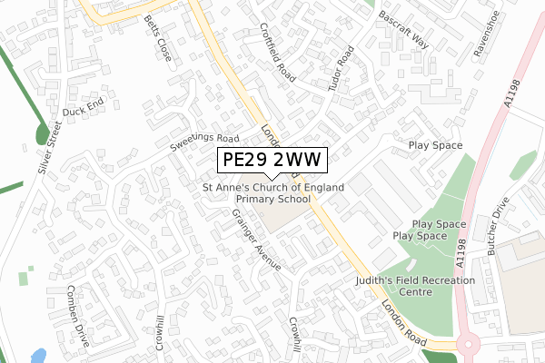 PE29 2WW maps, stats, and open data