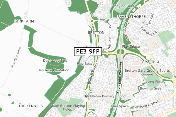 PE3 9FP maps, stats, and open data
