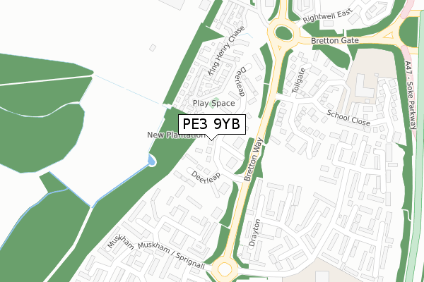 PE3 9YB maps, stats, and open data